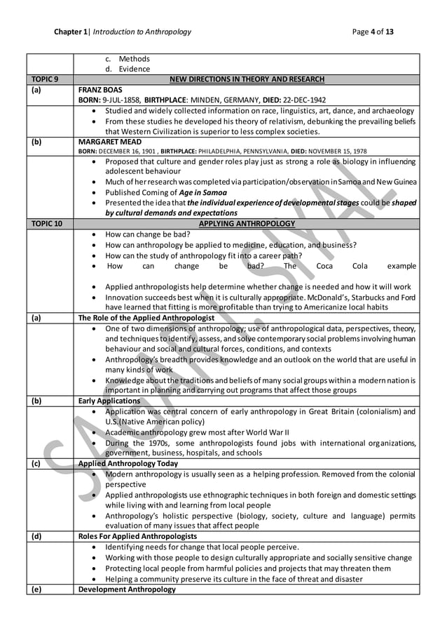 Chapter 1: Introduction to Anthropology | DOCX