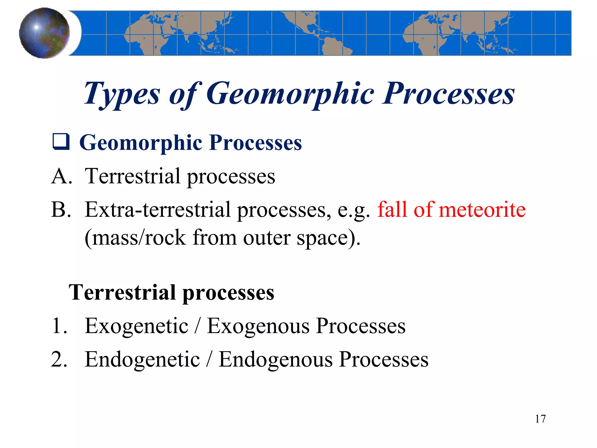 geomorphic process | PPTX
