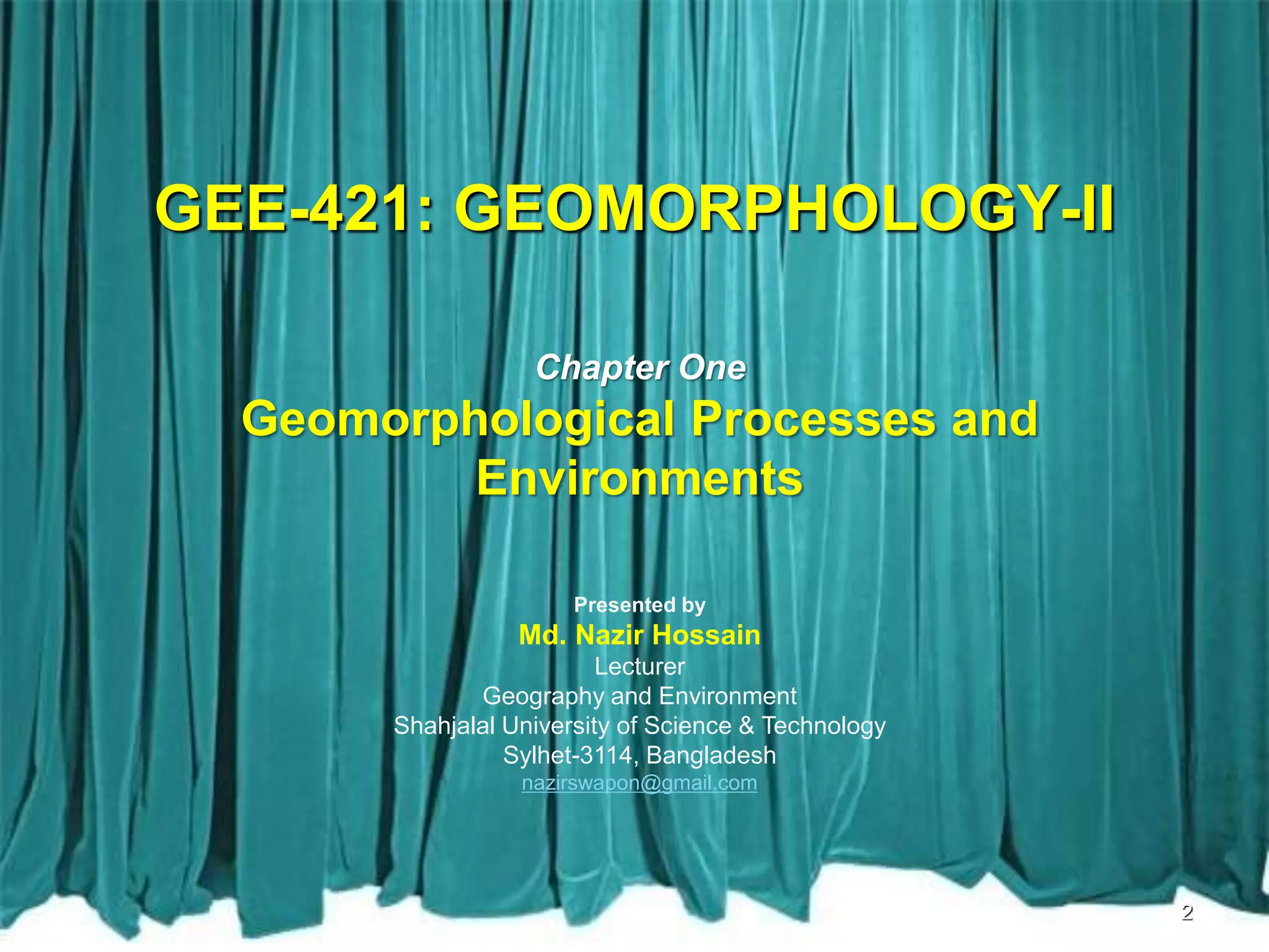 geomorphic process | PPTX