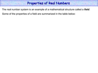 Chapter 1.1 properties of-real-numbers | PPT