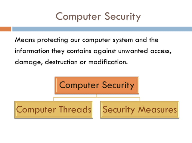 COMPUTER SECURITY | PPT | Computing | Technology & Computing