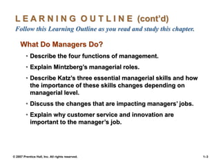 Introduction to managers and organization | PPT