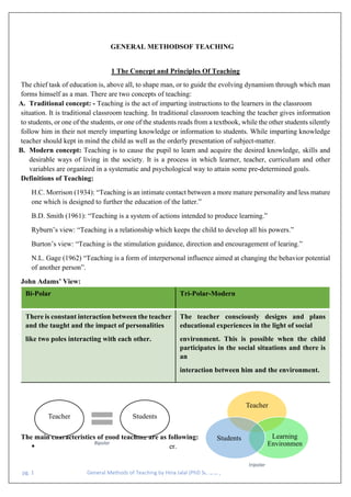 Chapter 1. General Methods of Teaching | PDF