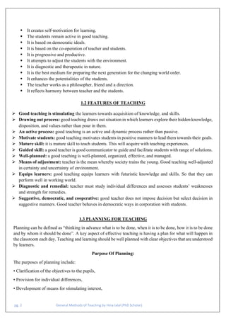 Chapter 1. General Methods of Teaching | PDF