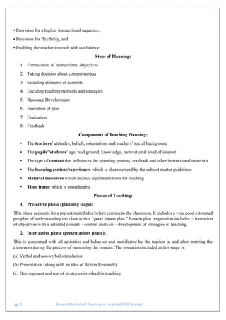 Chapter 1. General Methods of Teaching | PDF