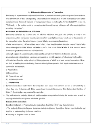 Chapter 1. Curriculum Design and Instructions | PDF