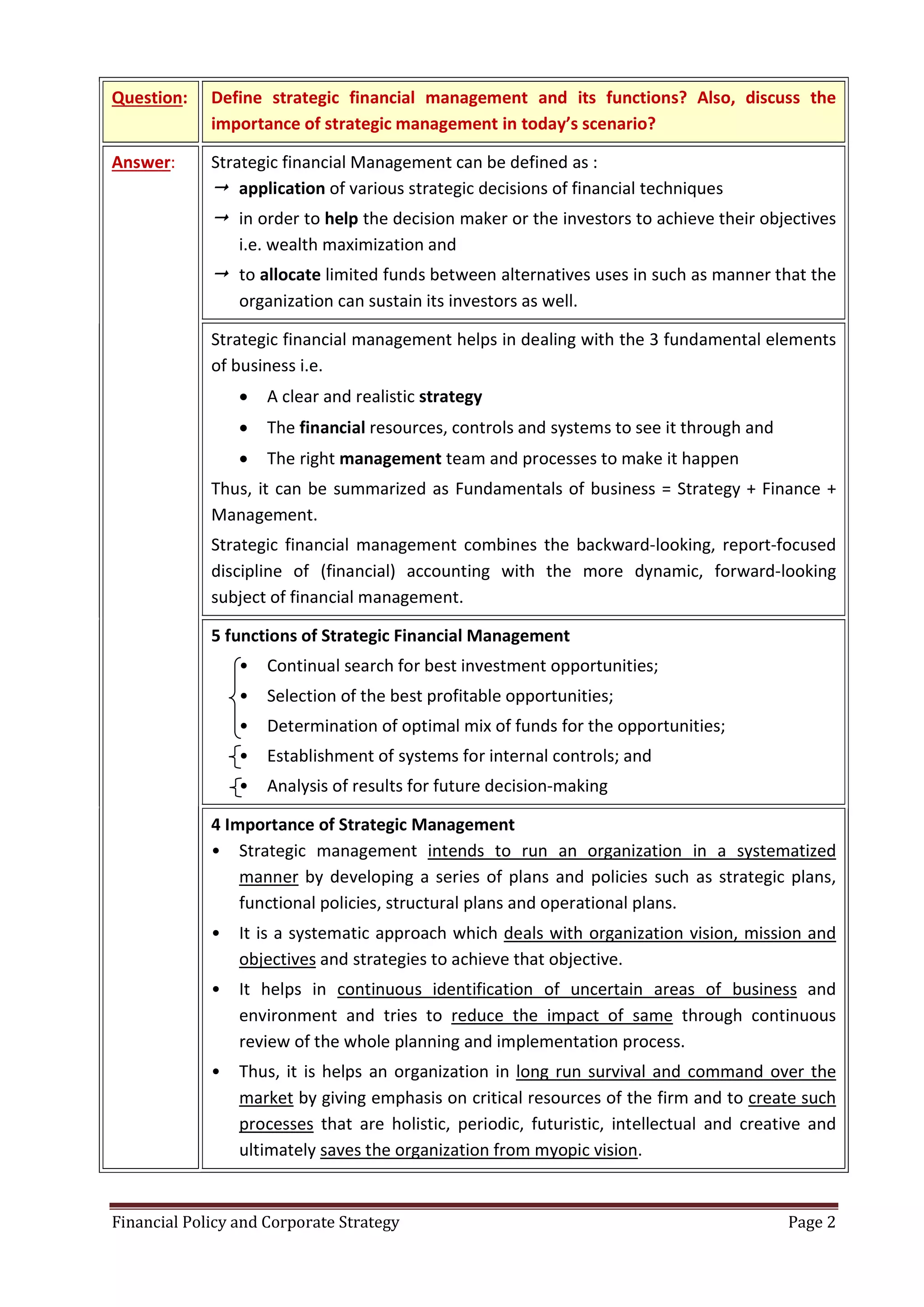 Financial Policy and Corporate Strategy | PDF