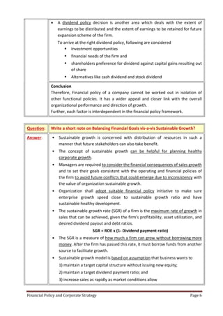 Financial Policy and Corporate Strategy | PDF