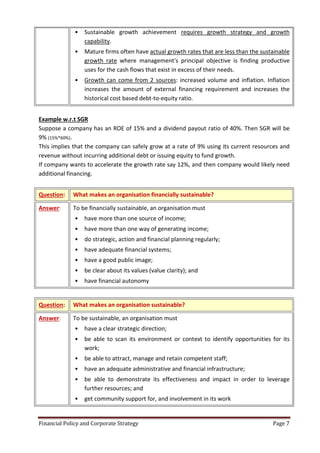 Financial Policy and Corporate Strategy | PDF