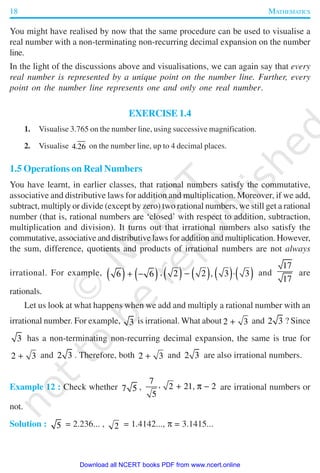 number system class 9 | PDF