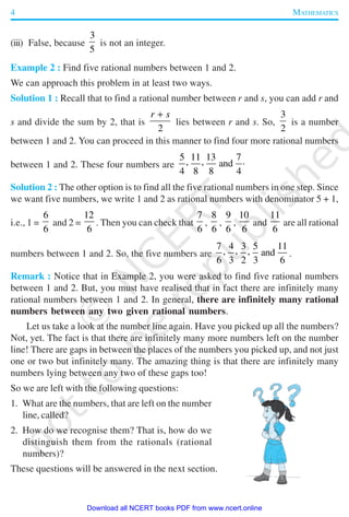 number system class 9 | PDF