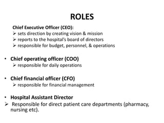 introduction to hospital and hospital pharmacy | PPTX