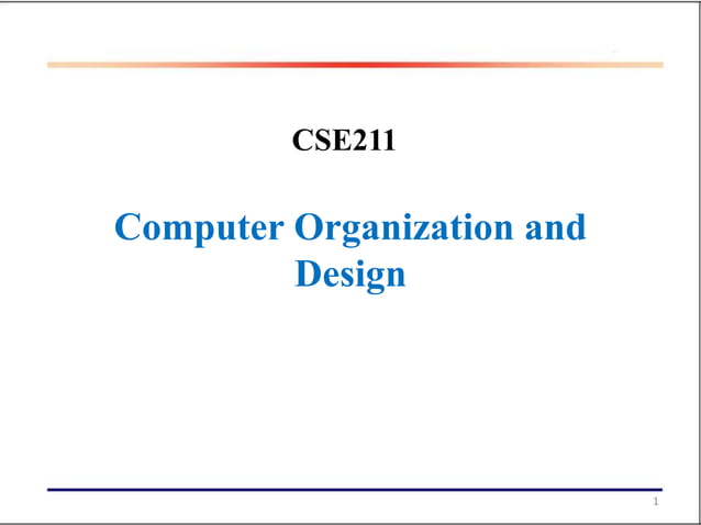 Computer Organization and Design Chapter1 | PPT