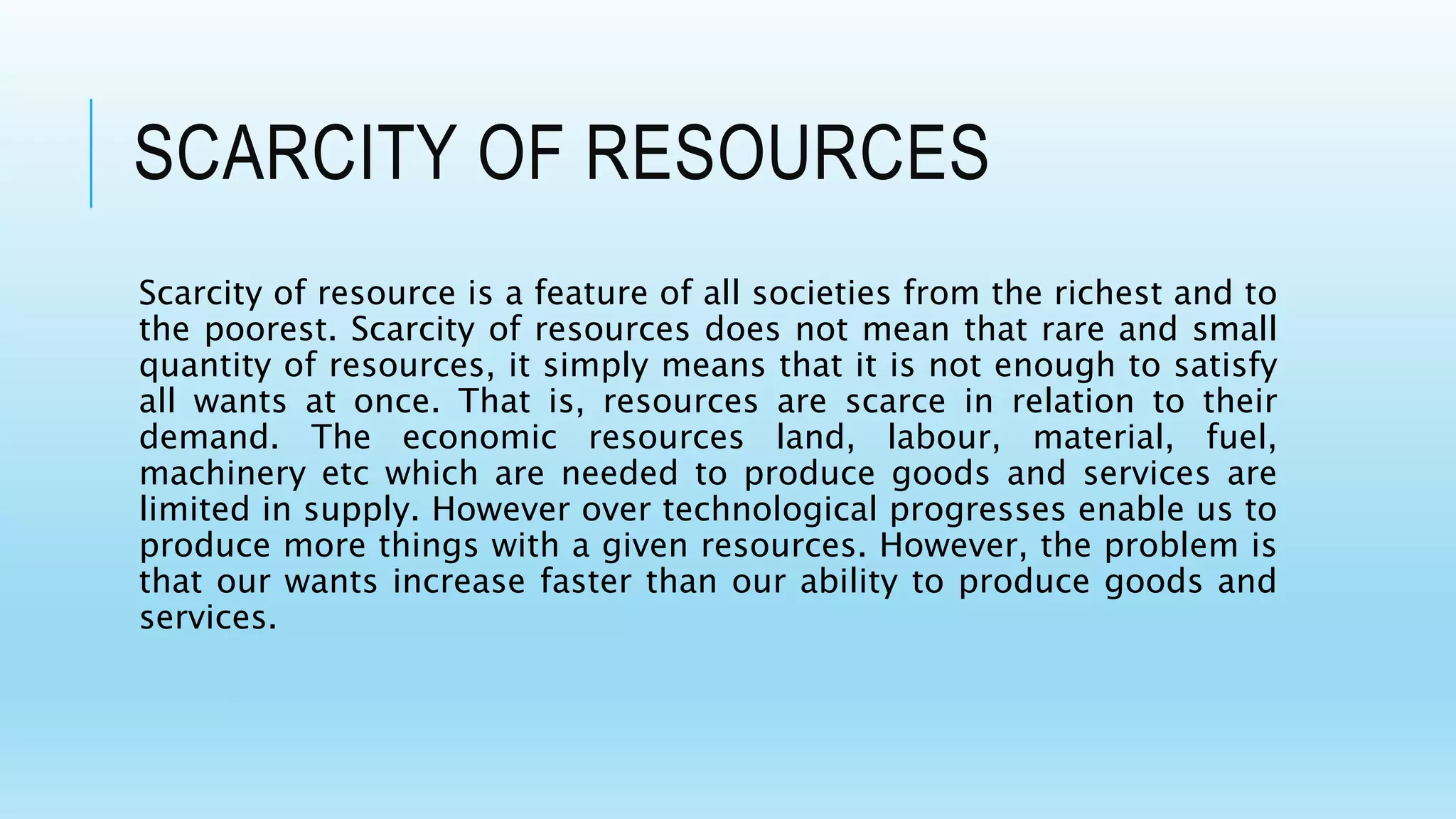 The nature of the economic problem | PPTX