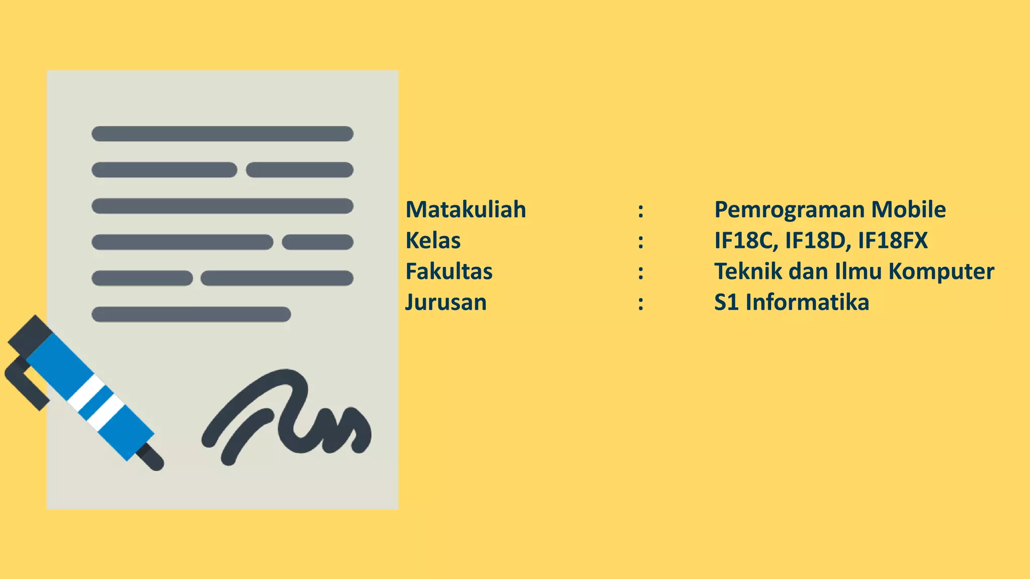 Chapter 1 Pemrograman Mobile | PPTX