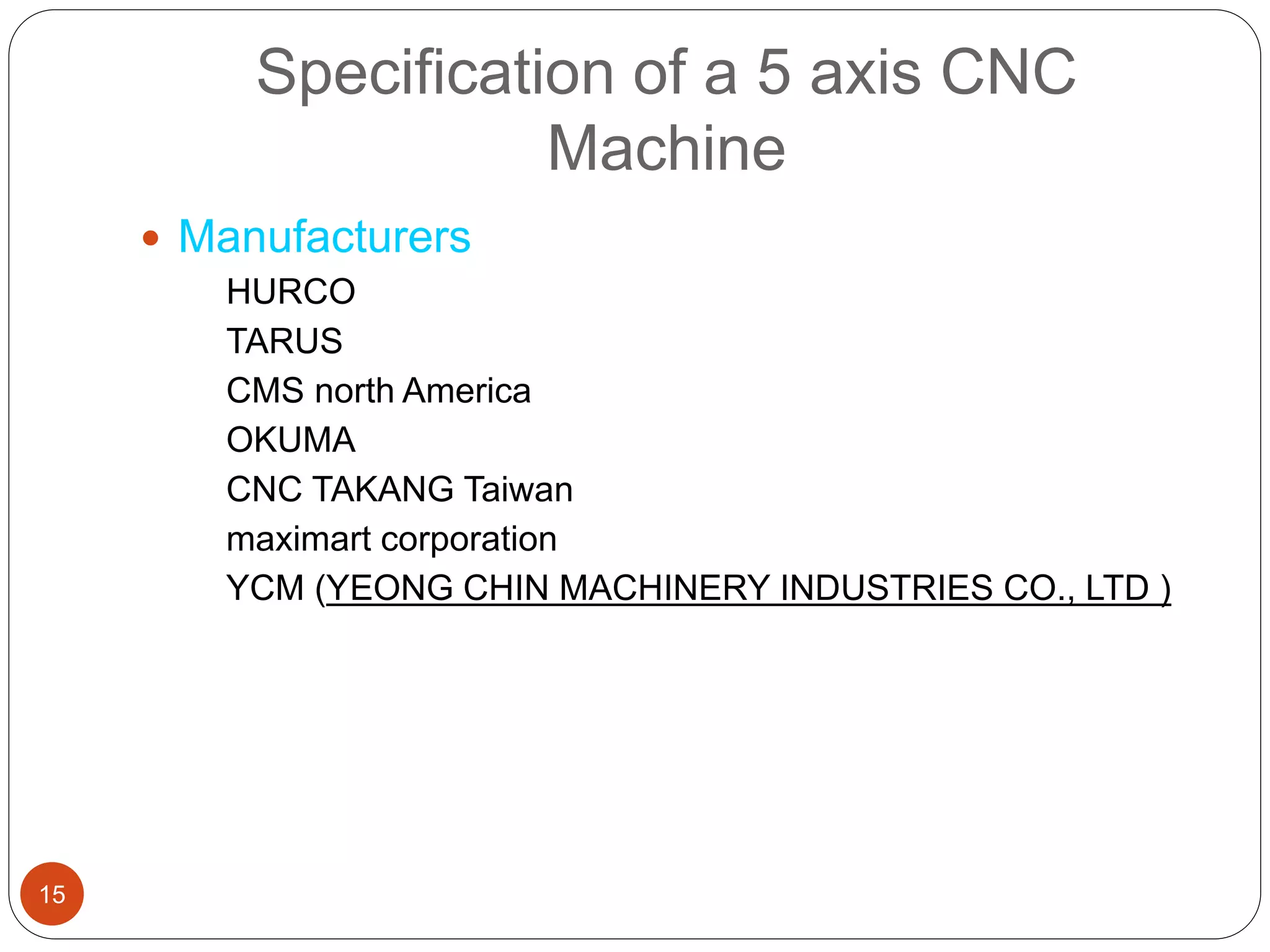 introduction to cnc machines | PPTX