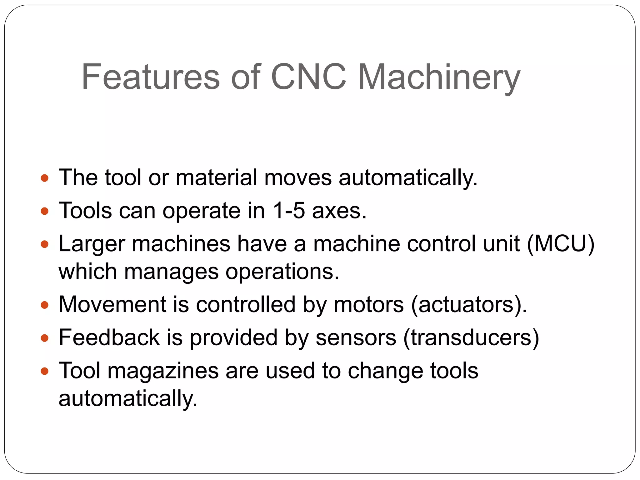 introduction to cnc machines | PPTX