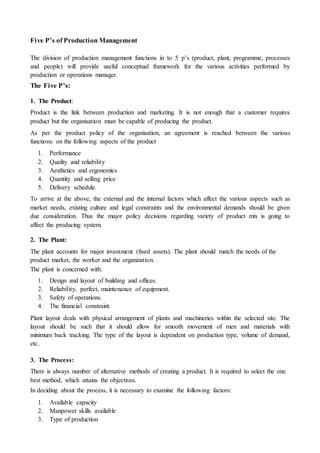 INTRODUCTION TO PRODUCTION AND OPERATIONS MANAGEMENT - Unit 1 (BBA ...