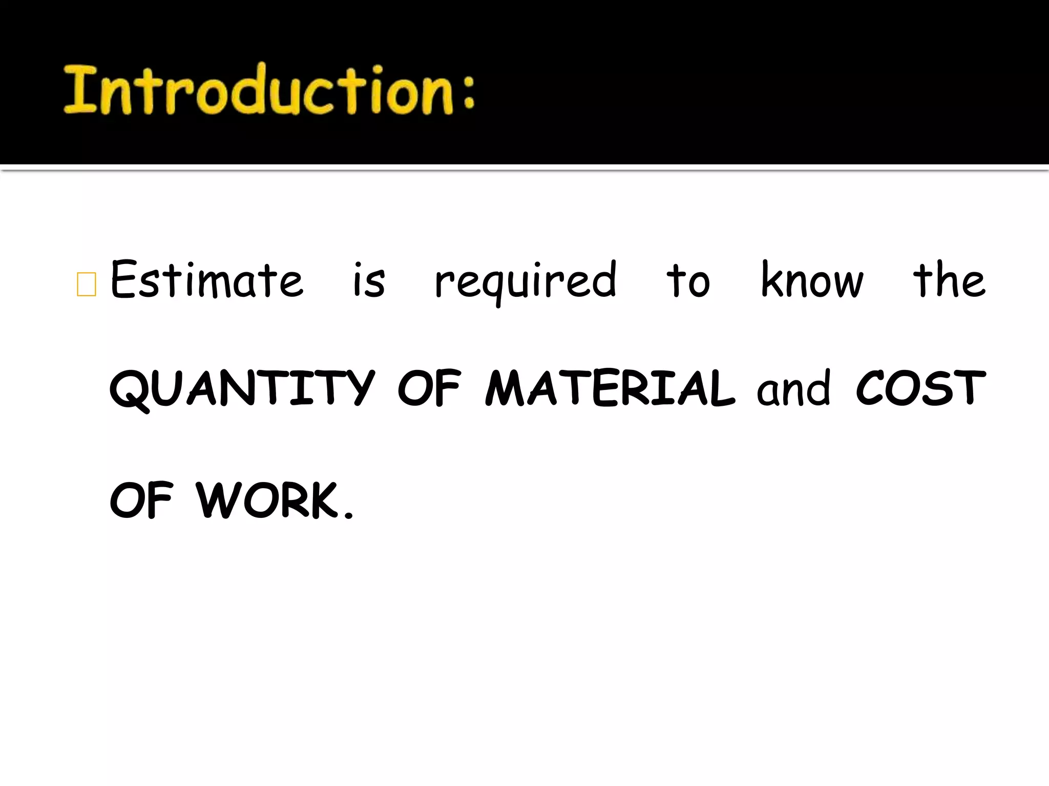 Fundamentals of Estimating and Costing | PPTX