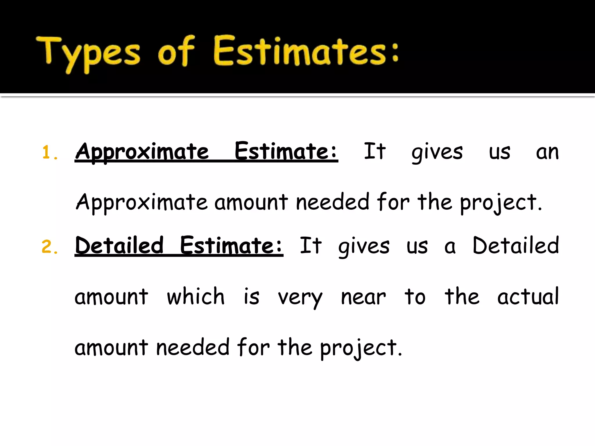 Fundamentals of Estimating and Costing | PPTX