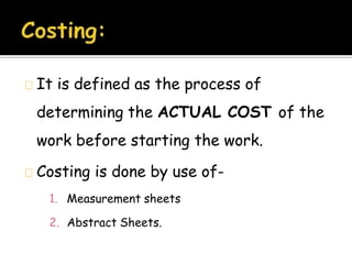 Fundamentals of Estimating and Costing | PPTX