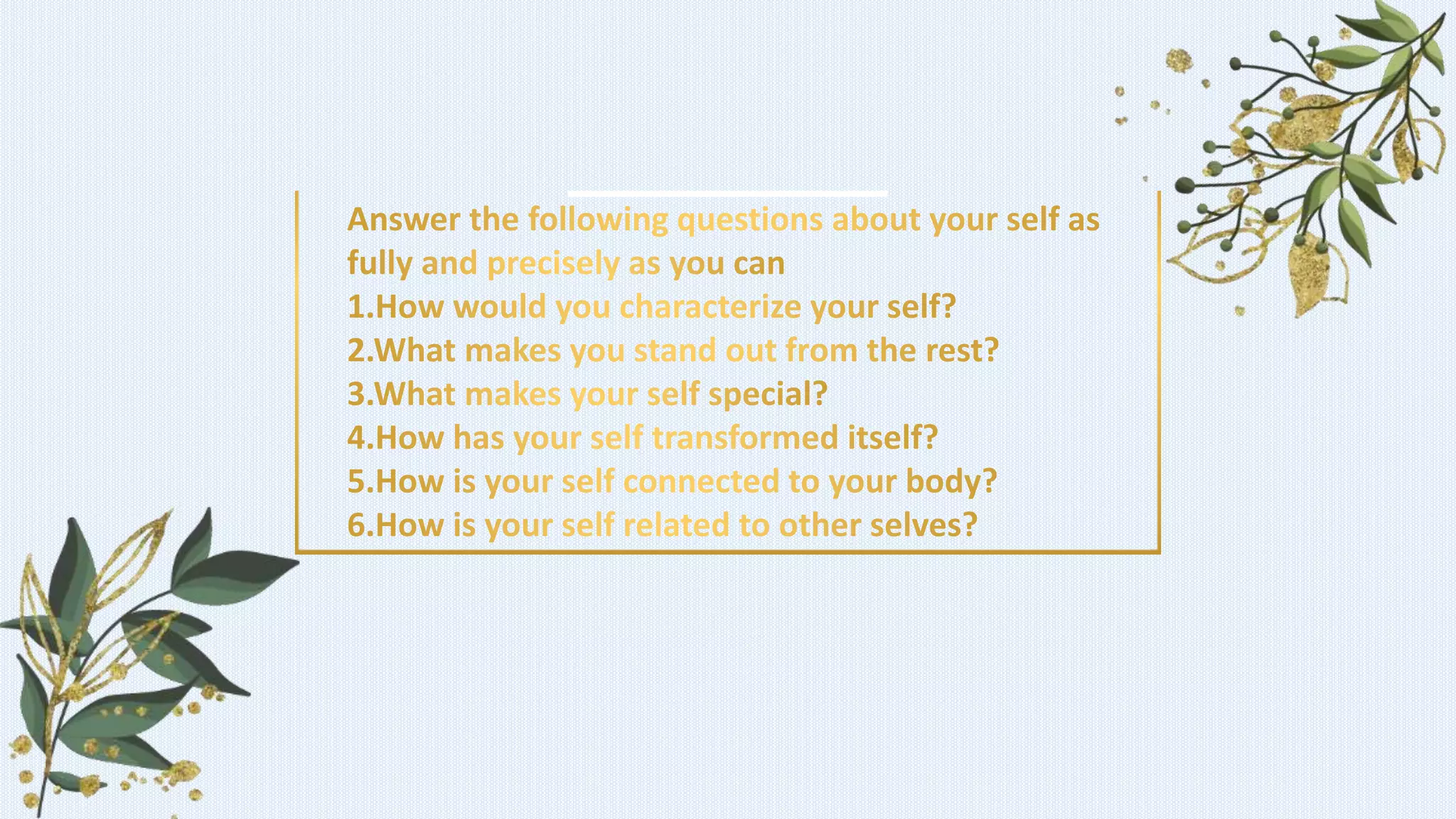 Understanding the Self | PPTX