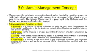Chapter 1: Introduction of Management in Islam | PPTX