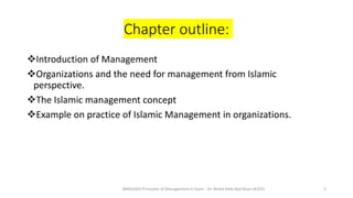 Chapter 1: Introduction of Management in Islam | PPTX
