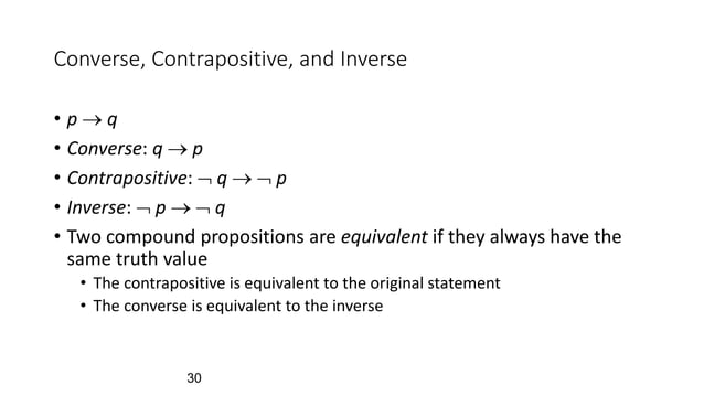Discrete Math Chapter 1 :The Foundations: Logic and Proofs | PPTX