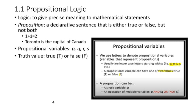 Discrete Math Chapter 1 :The Foundations: Logic and Proofs | PPTX