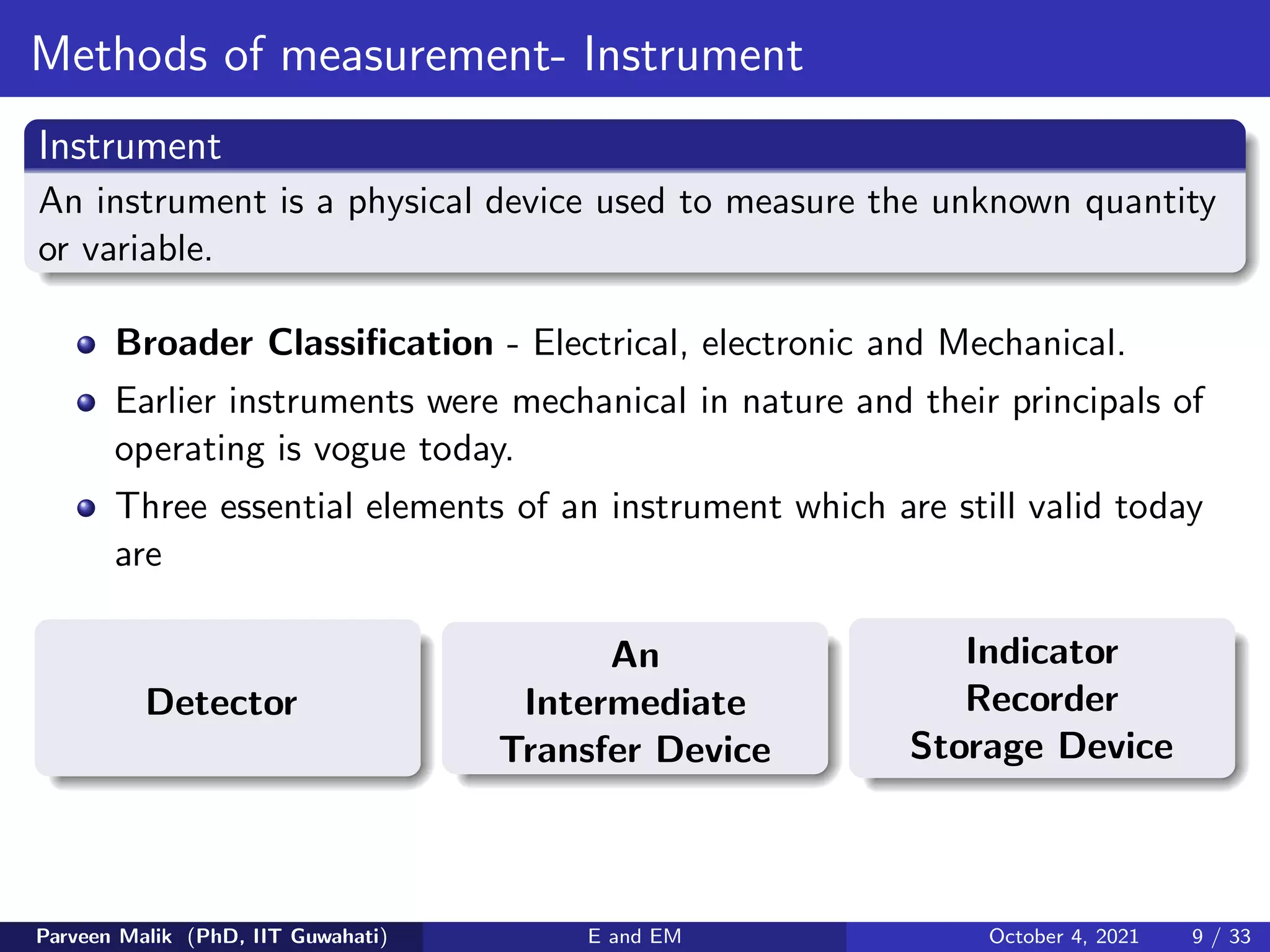 Electrical and Electronic Measurement | PPT