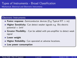 Electrical and Electronic Measurement | PDF