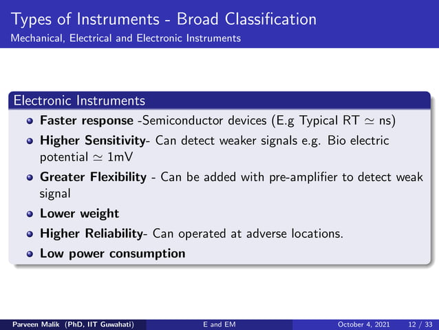 Electrical and Electronic Measurement | PPT