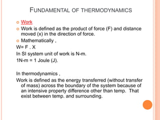 Thermodynamics Introduction | PPTX