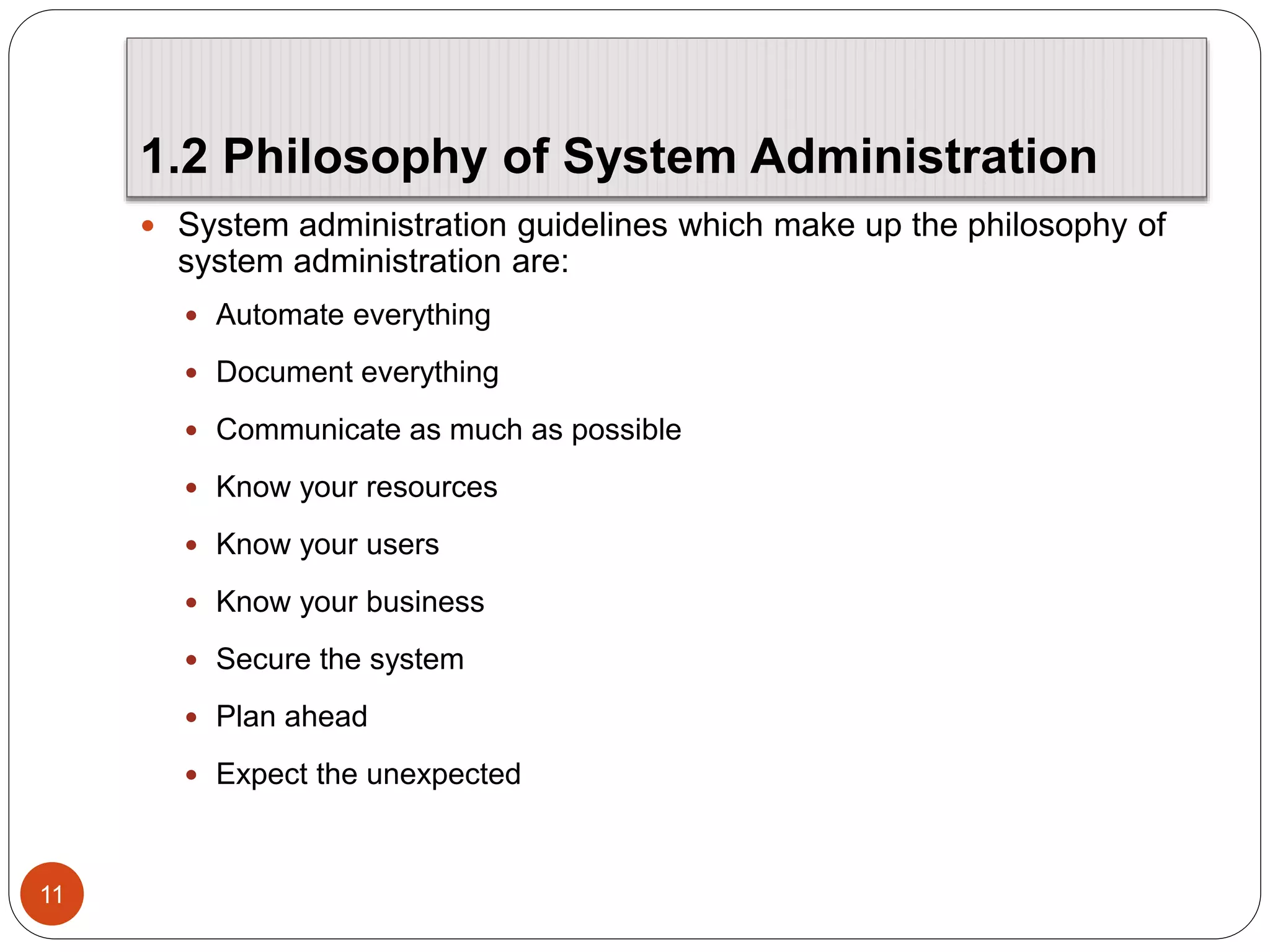 Introduction to Network and System Administration | PPTX