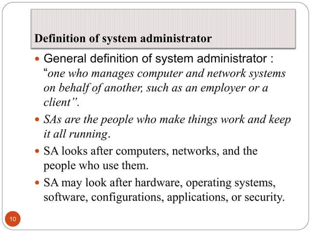 Introduction to Network and System Administration | PPTX