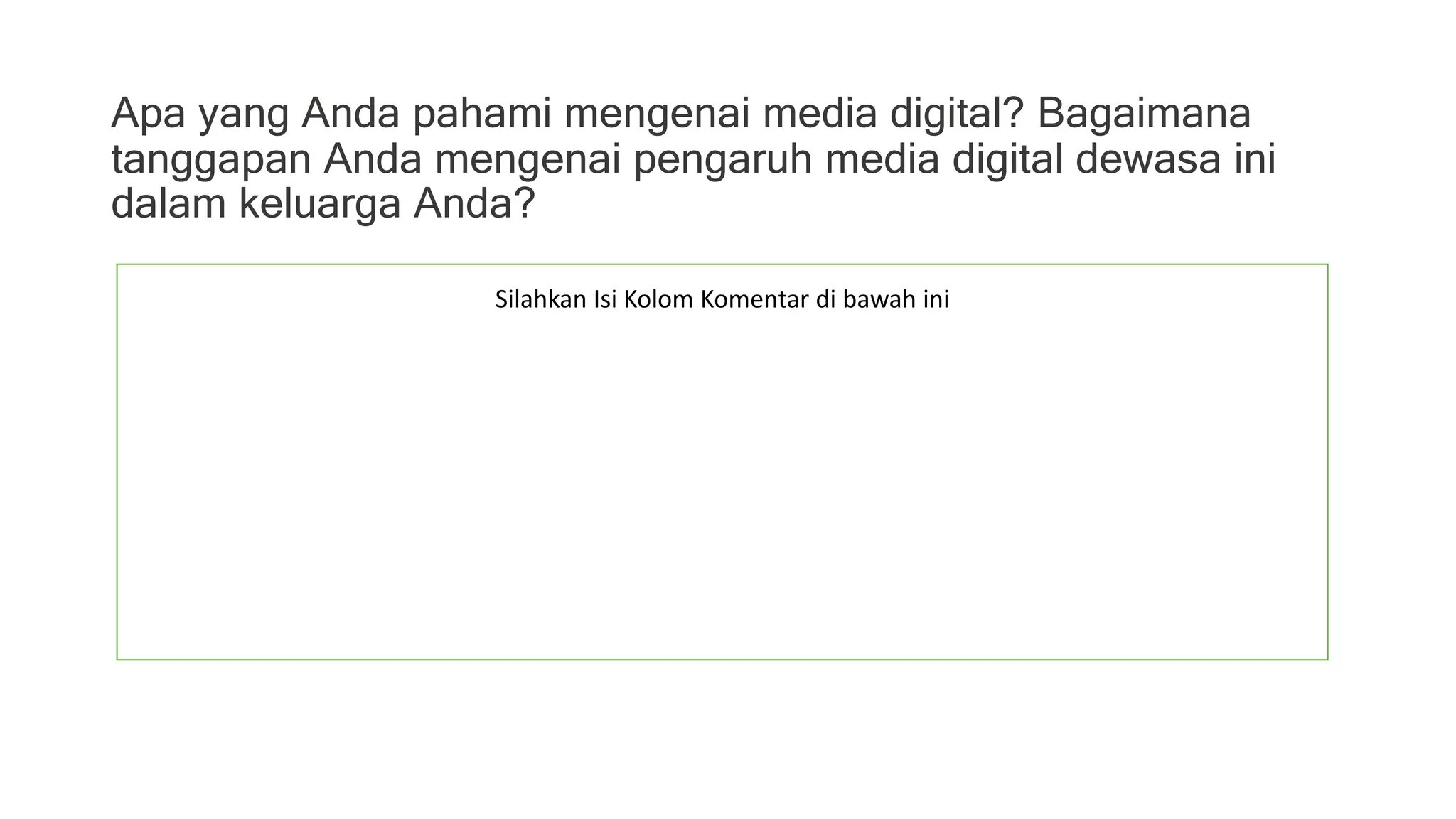 Psikologi ruang maya dan keluarga | PPT