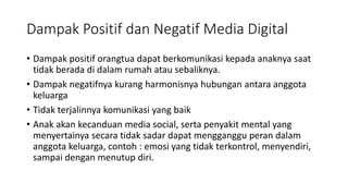 Psikologi ruang maya dan keluarga | PPTX