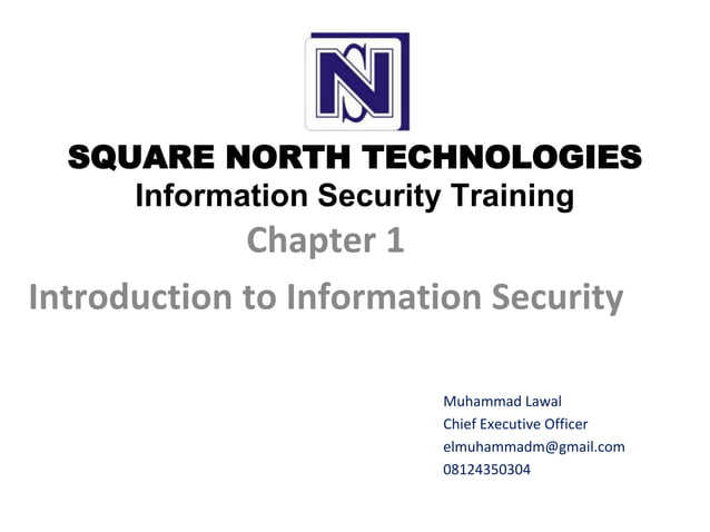 chapter 1. Introduction to Information Security | PPT | IT and Internet ...