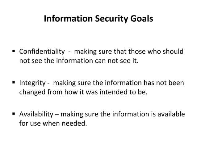 chapter 1. Introduction to Information Security | PPT | IT and Internet ...
