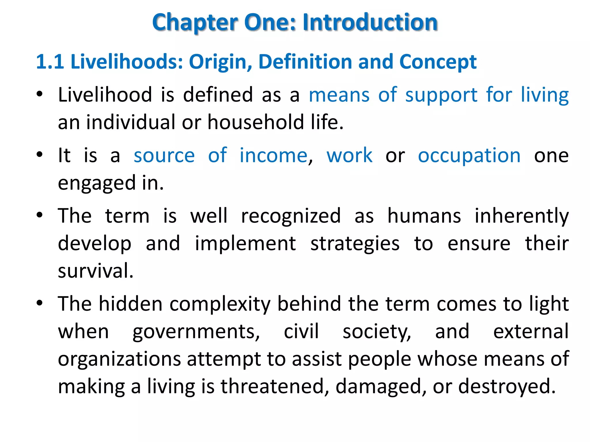 Livelihoods and Food Security | PPTX