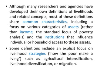 Livelihoods and Food Security | PPTX