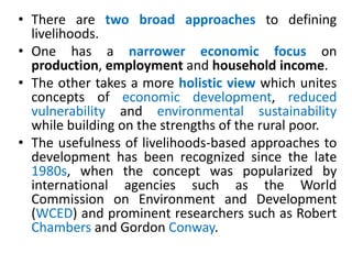 Livelihoods and Food Security | PPTX