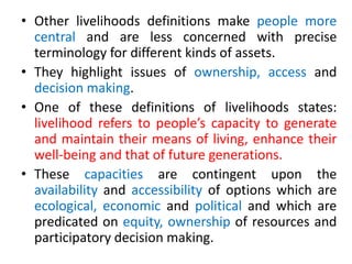 Livelihoods and Food Security | PPTX