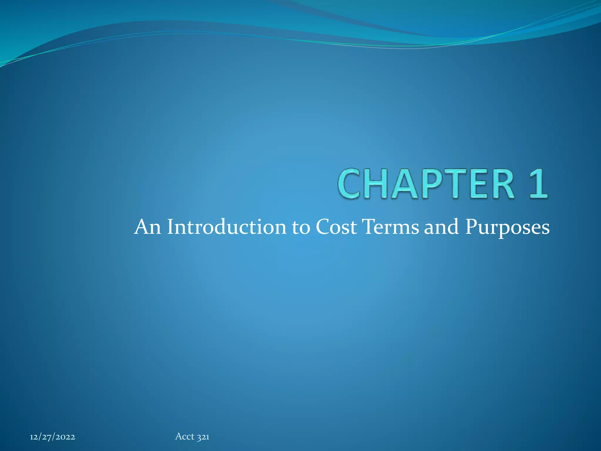 introduction to cost and management Accounting | PPTX