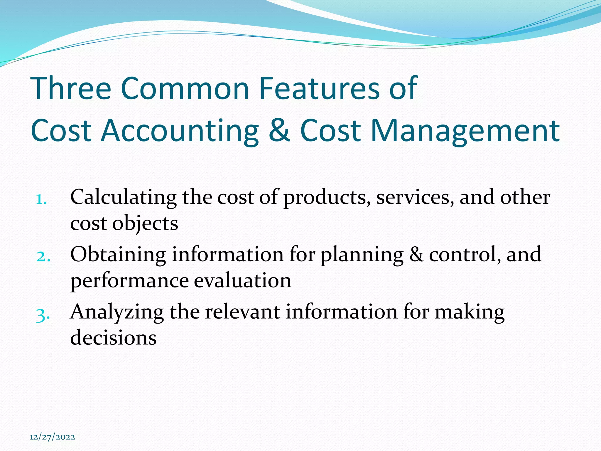 introduction to cost and management Accounting | PPTX