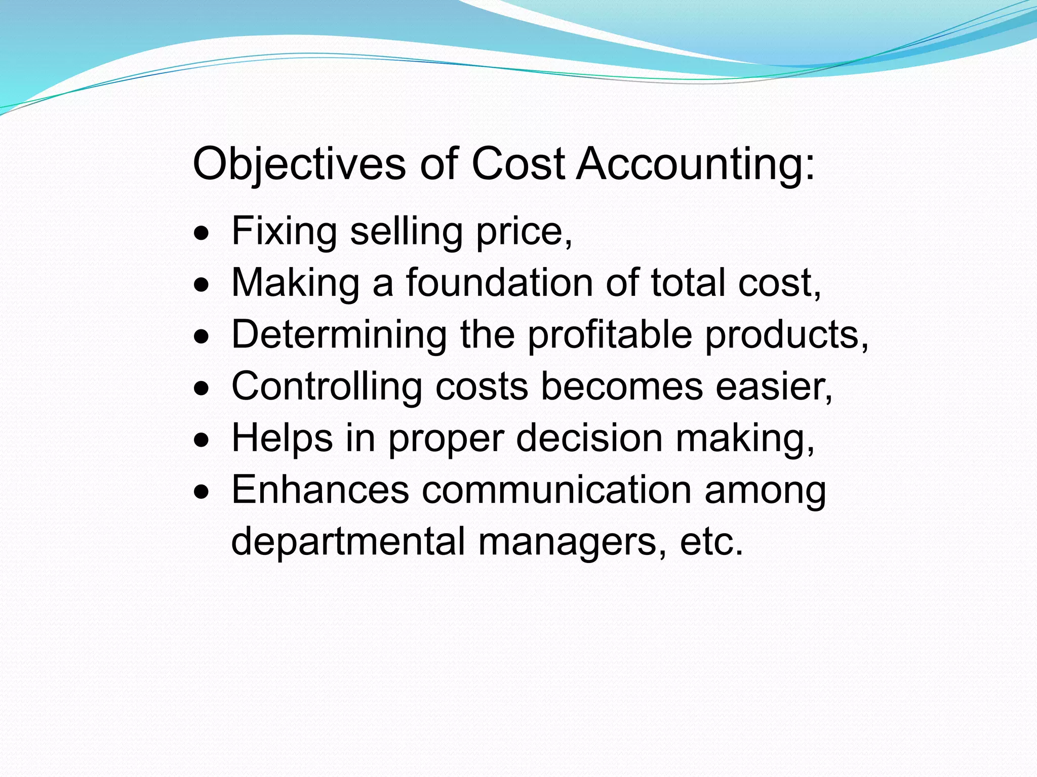 introduction to cost and management Accounting | PPTX
