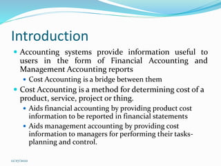 introduction to cost and management Accounting | PPTX