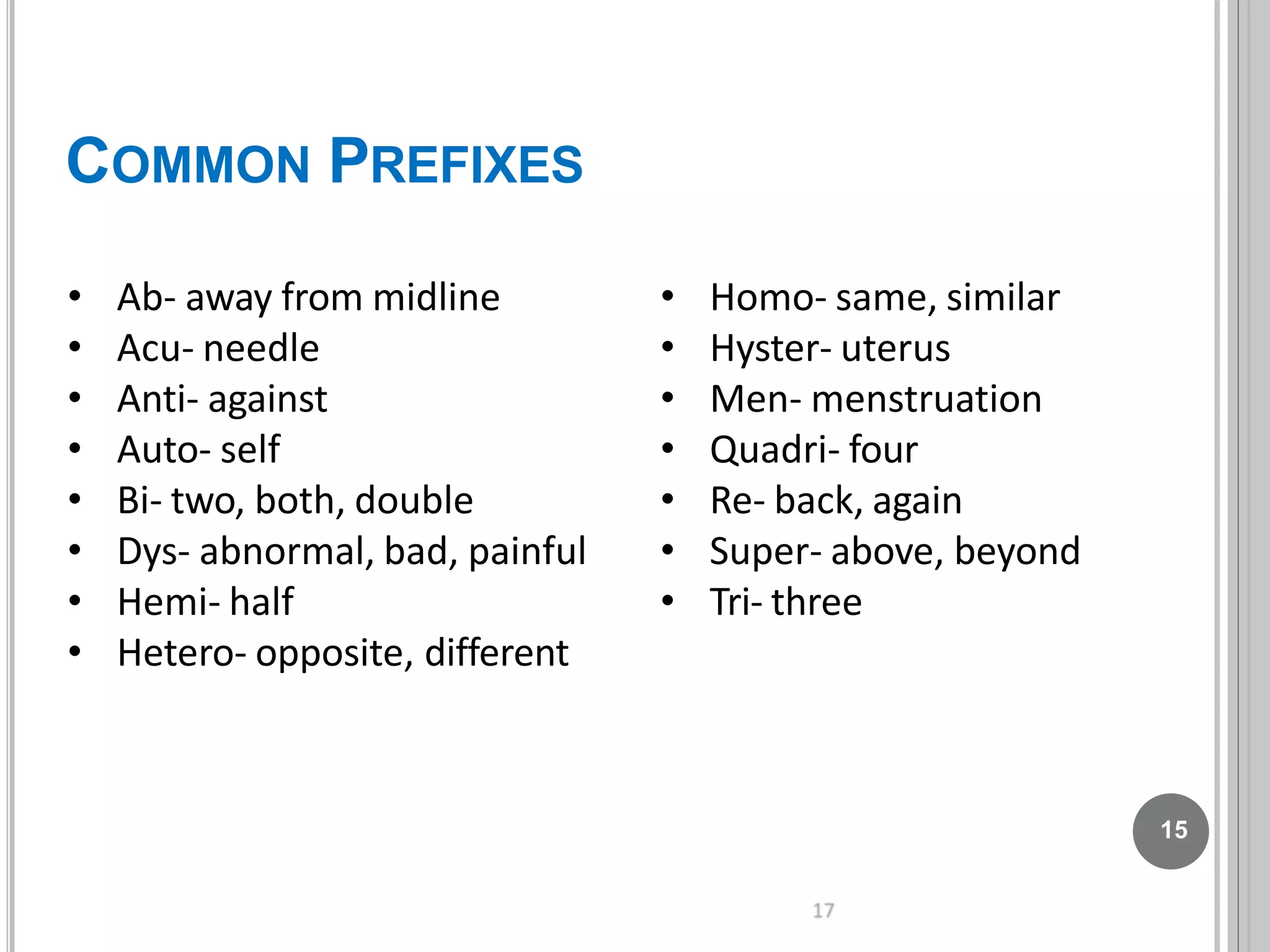 introduction to medical terminology pptx | PPTX