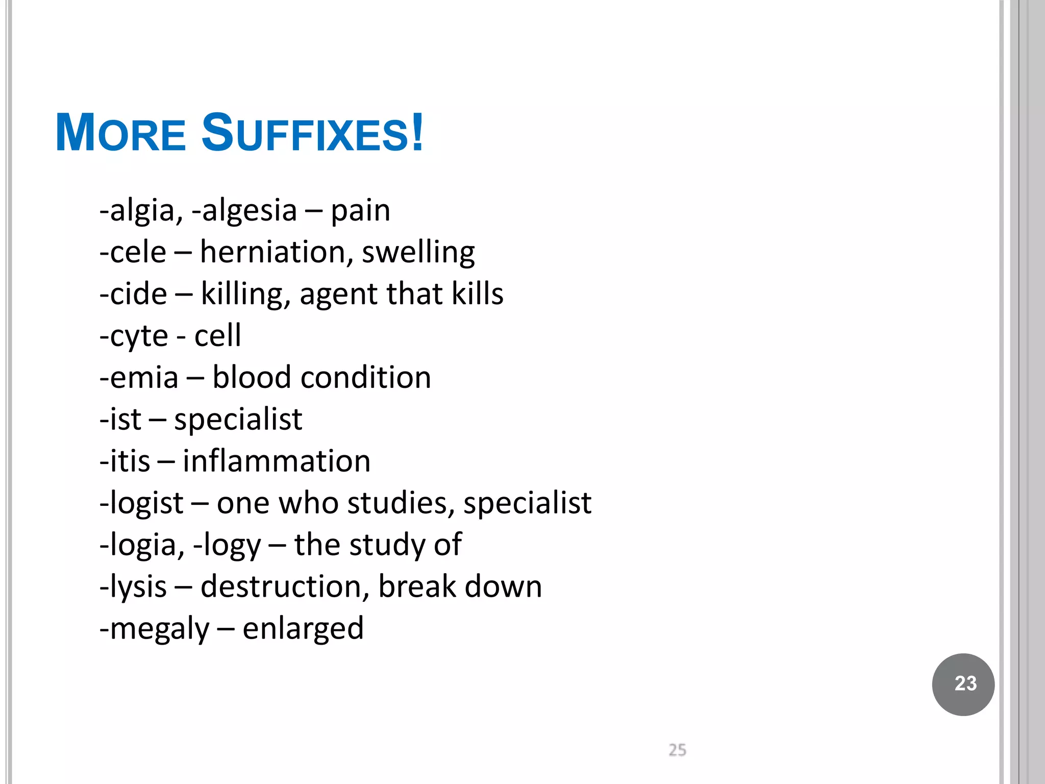 introduction to medical terminology pptx | PPTX
